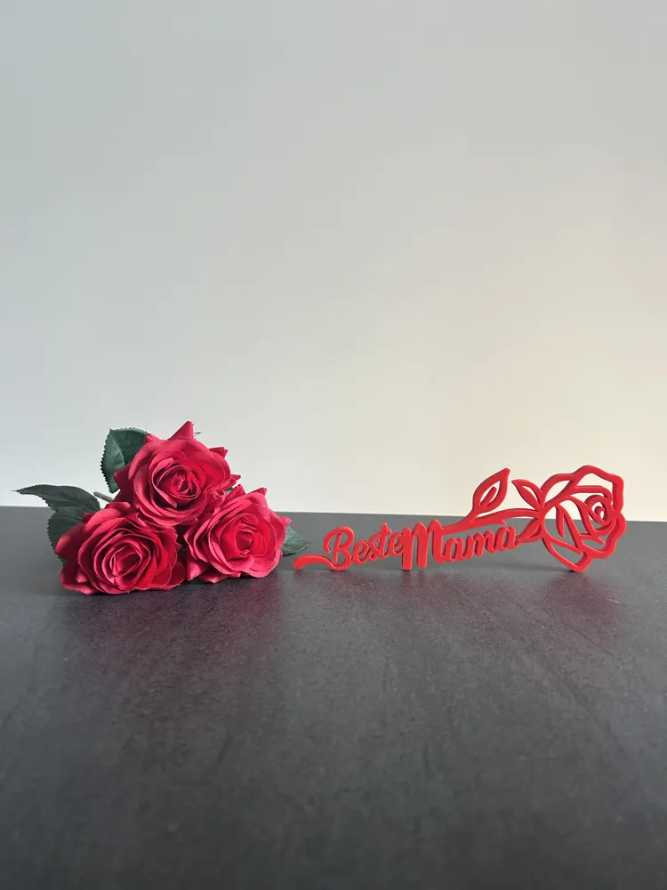 Beste Mama Display – Rose Mother’s Day Decor - Free 3D Print Model ...