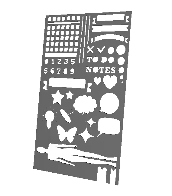 Bullet Journal Template Stencil For Drawing by PrintAll - MakerWorld
