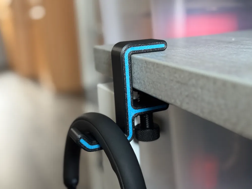 Simple Headphone Hook dual color - Free 3D Print Model - MakerWorld