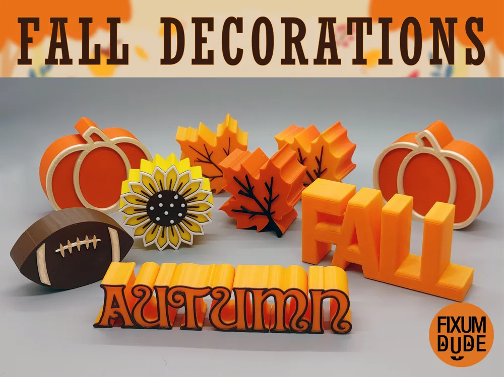 Simple Fall Table Decorations by Fixumdude MakerWorld: Download Free 3D ...