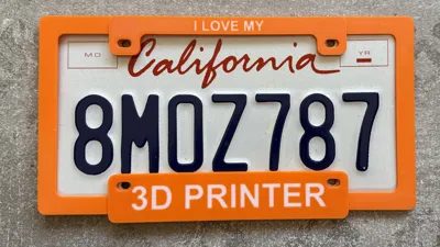 Car License Plate Frame - Free 3D Print Model - MakerWorld