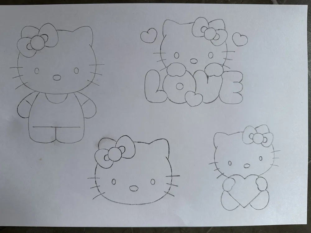 Hello Kitty Themed Stencils - Free 3D Print Model - MakerWorld