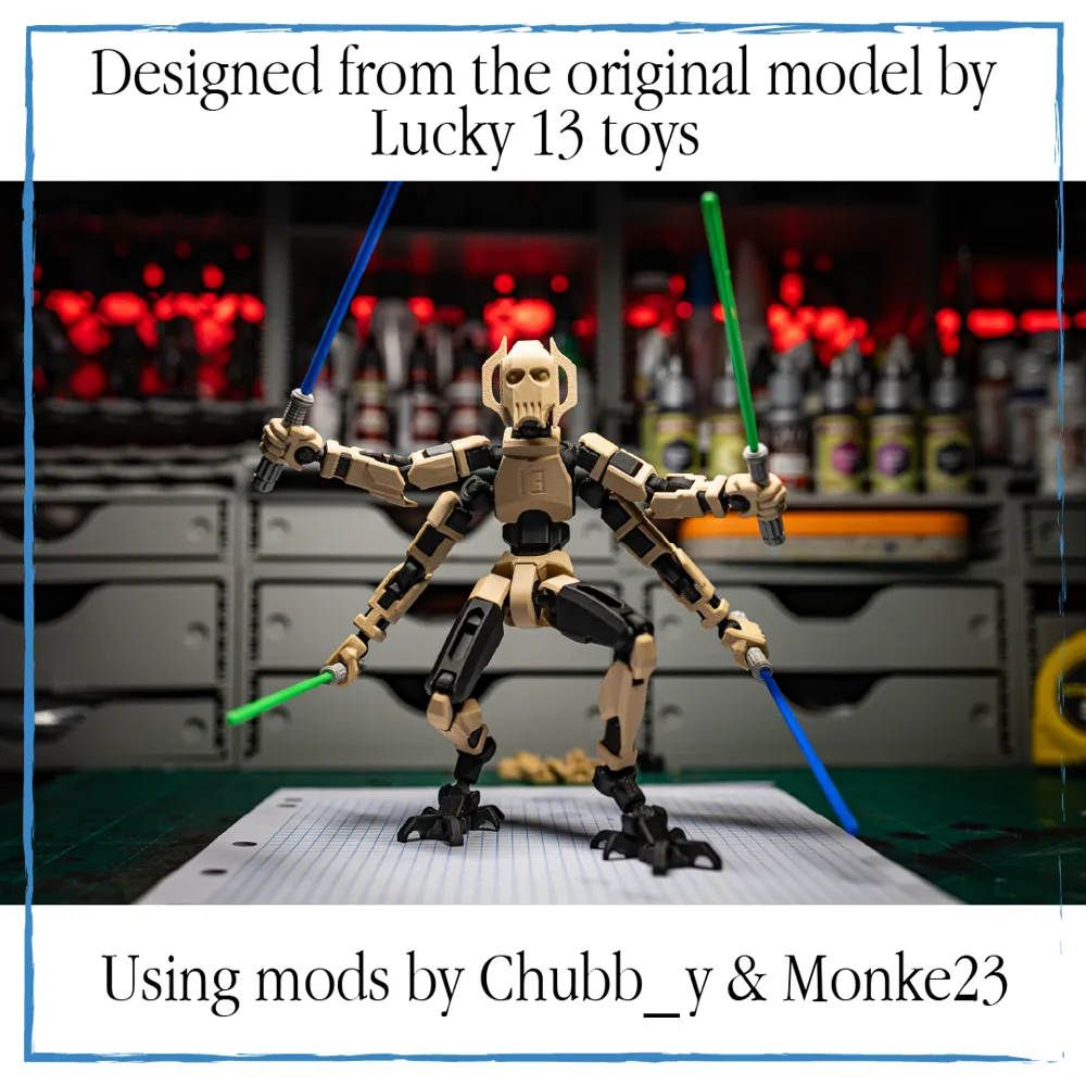 Dummy 13 - General Grevious - Free 3D Print Model - MakerWorld