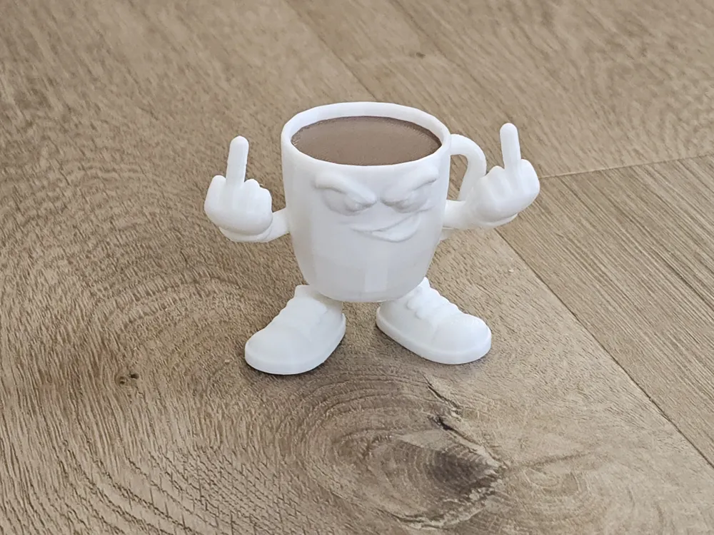 Rude Coffee Cup with Middle Fingers - Free 3D Print Model - MakerWorld