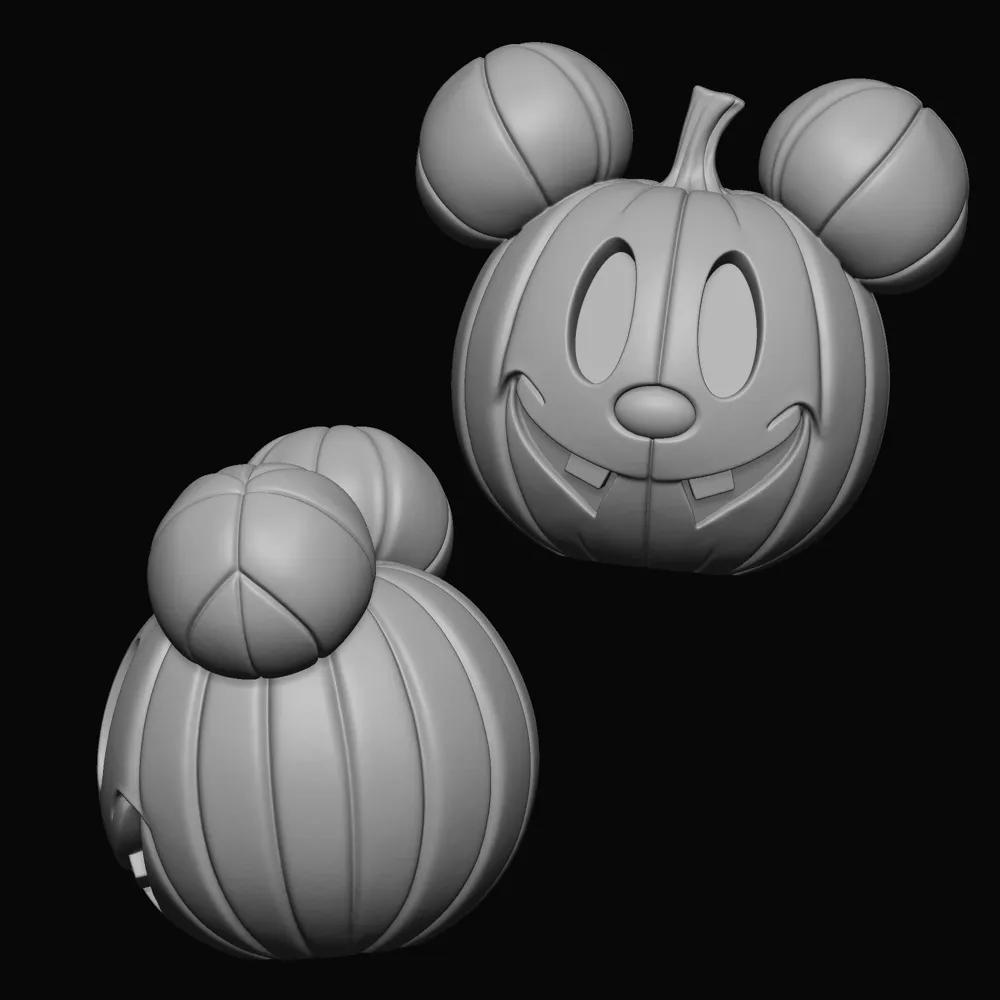 Mickey Halloween Pumpkin by GALAXIARUM 3D MakerWorld: Download Free 3D ...