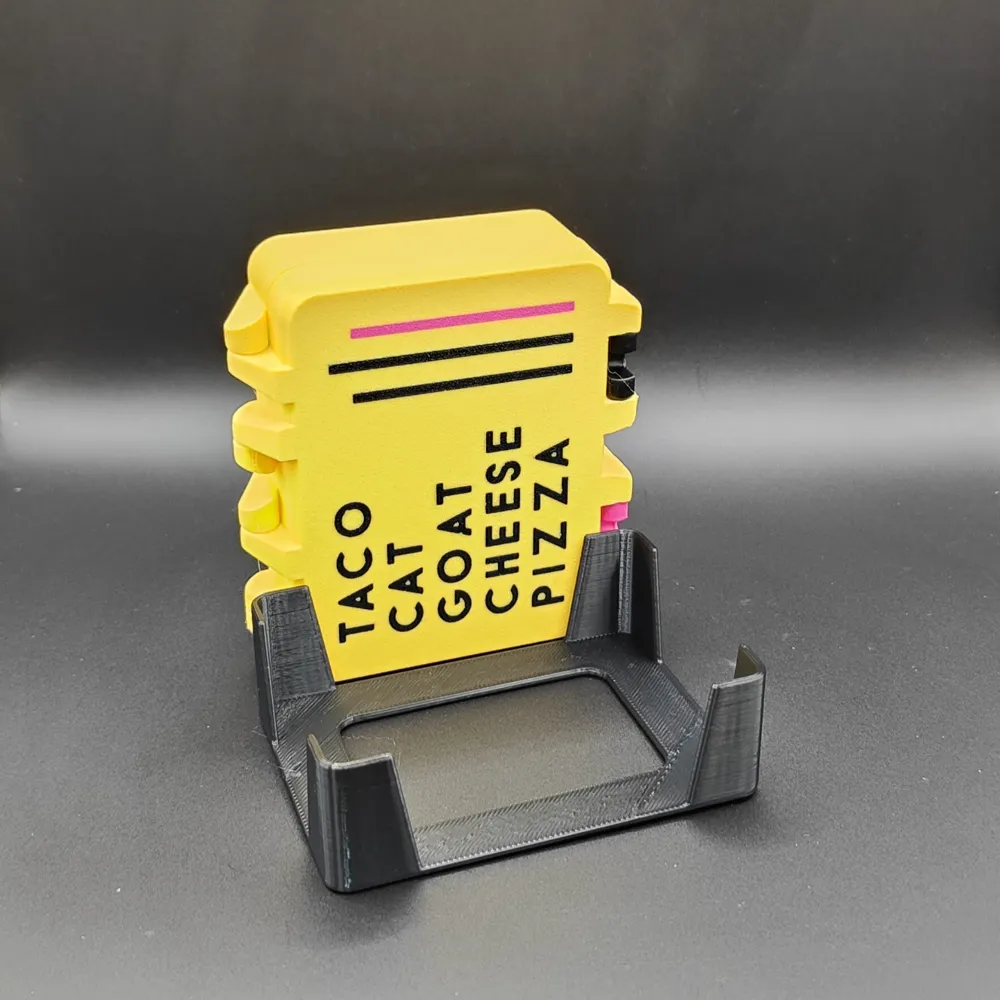 Taco Cat Goat Cheese Pizza Card Box - SnapLock - Free 3D Print Model ...