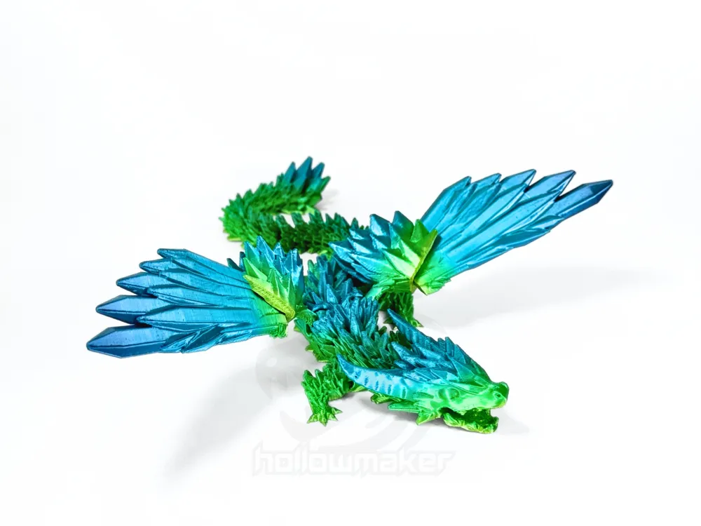 ShardStorm - Winged Articulated Crystal Dragon - Free 3D Print Model ...