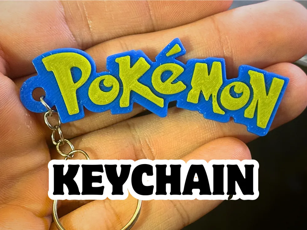 Pokemon Keychain Logo by Eleazar 3DinPlastic - MakerWorld
