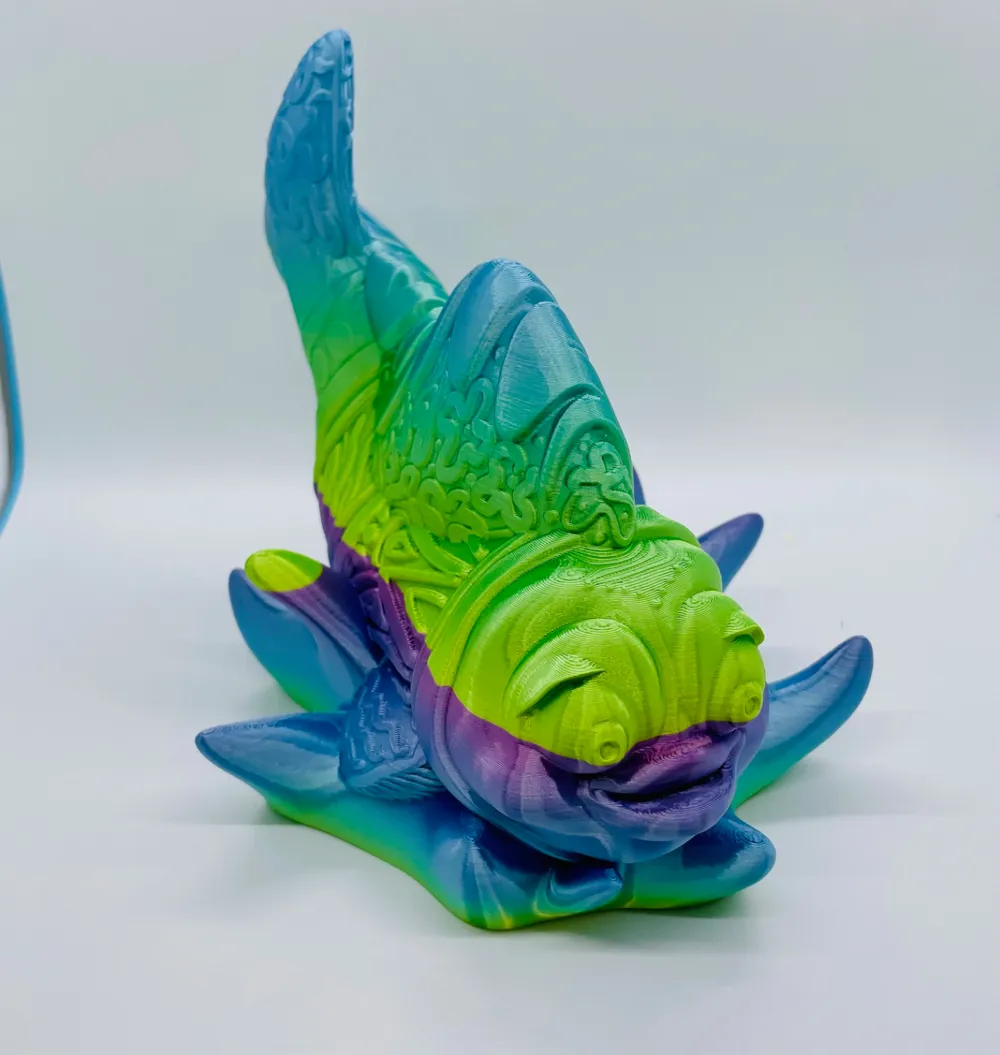 Fish with Splash Statue -One Piece by FunFam3D - MakerWorld