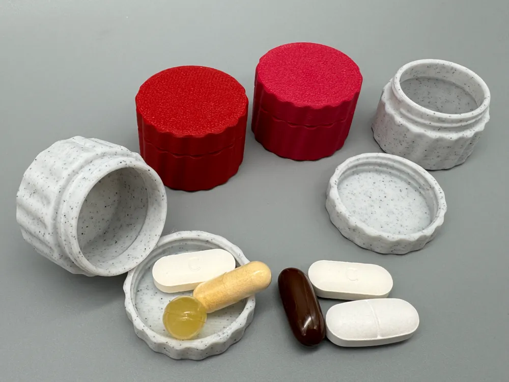 Pill Case Travel Case Pill Box for On the Go by practical3D MakerWorld ...