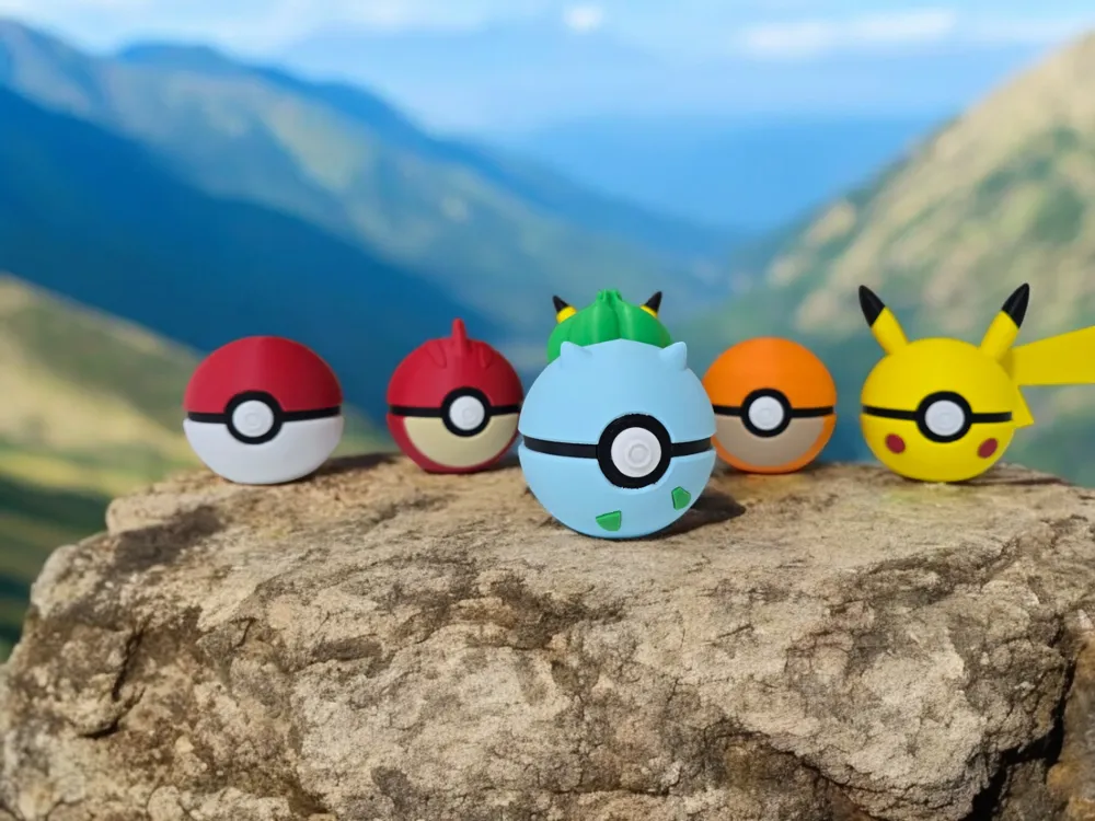 #0001 Bulbasaur Pokeball - Multiparts AMS / noAMS by 3D Girl MakerWorld ...