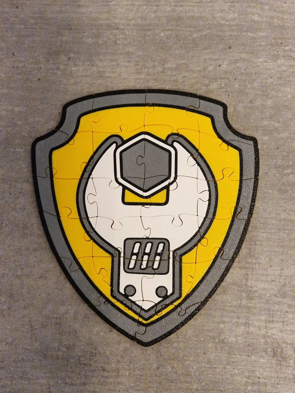 Paw Patrol Rubble Logo Puzzle, 22 pcs. - Free 3D Print Model - MakerWorld