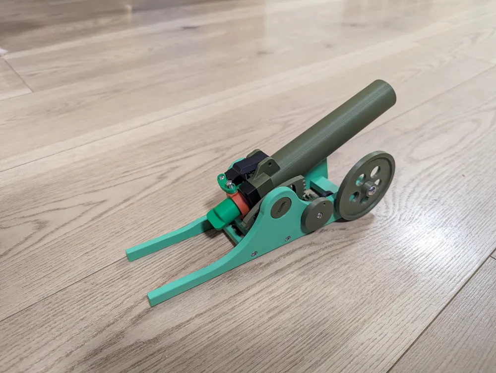 Functional Artillery Canon Toy - Free 3D Print Model - MakerWorld