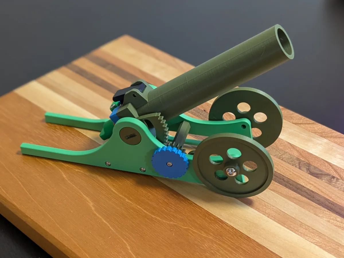 Functional Artillery Canon Toy - Free 3D Print Model - MakerWorld