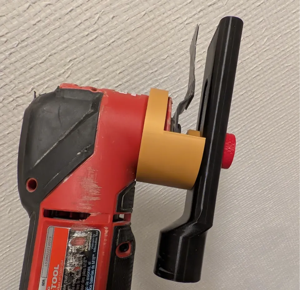 Oscillating tool dust attachment and depth stop - Free 3D Print Model ...