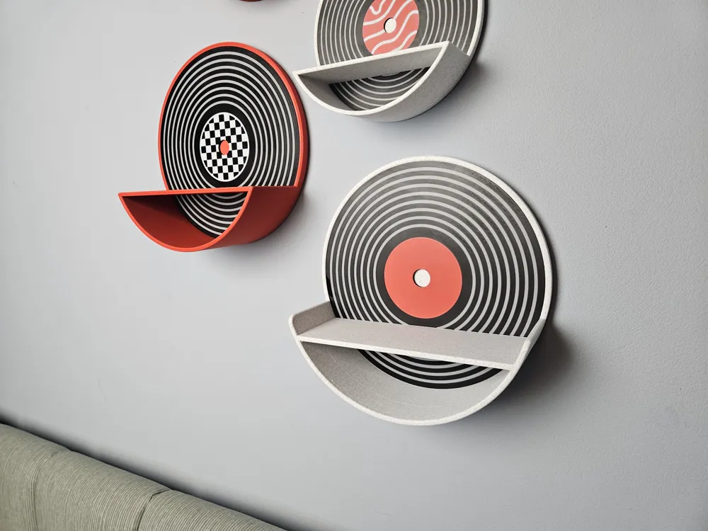 Vinyl Shelves – Easy Wall Mount with Hidden Screws - Free 3D Print ...