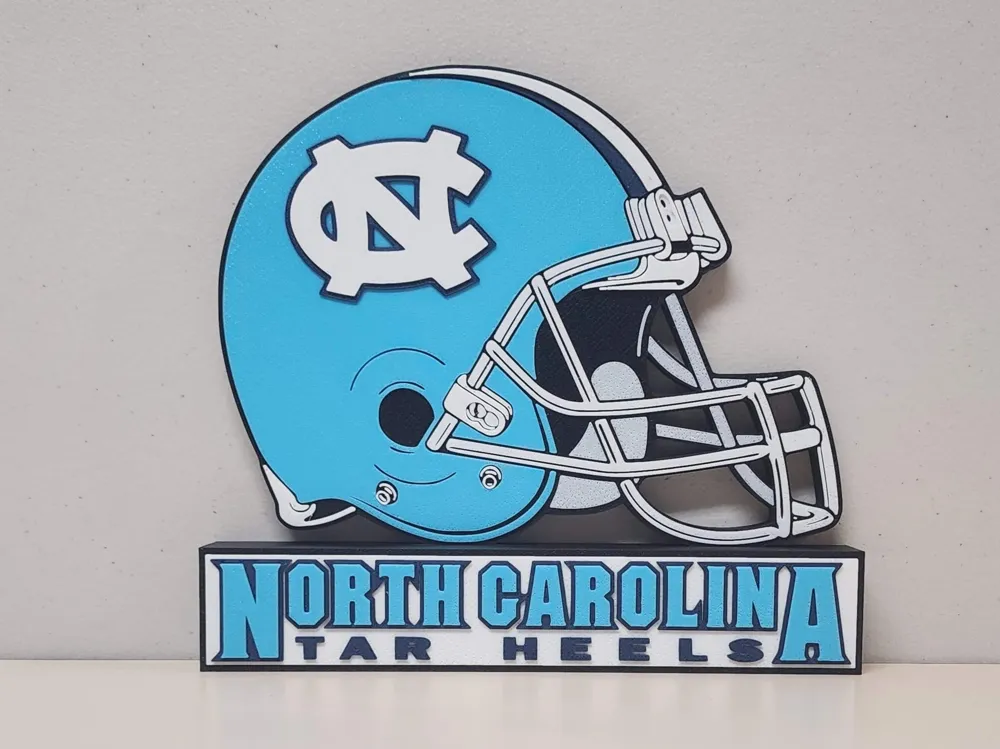North Carolina Tar Heels Desk or Wall Display - Free 3D Print Model ...