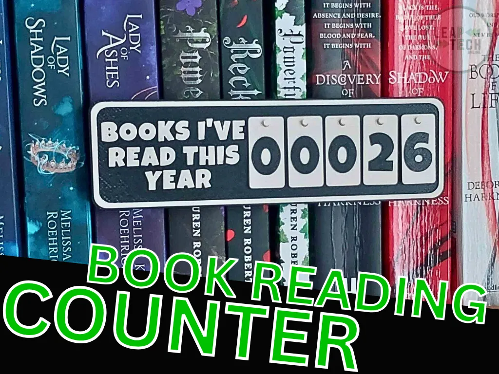 Book Reading Counter - Wedge & Free Standing - Free 3D Print Model ...