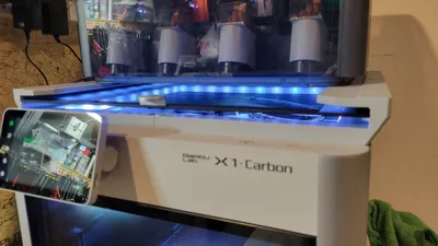 Low profile AMS riser with LED and glass lid riser by darren.meier MakerWorld: Download Free 3D ...