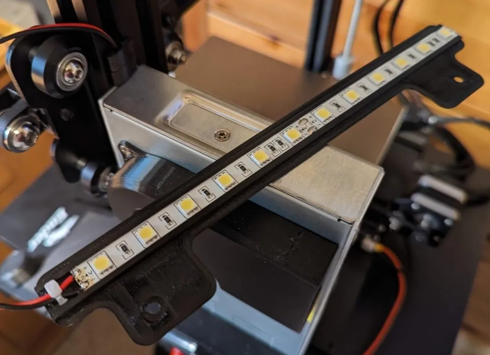 Ender 3 (Pro) LED Strip Mount by Ken Mills - MakerWorld