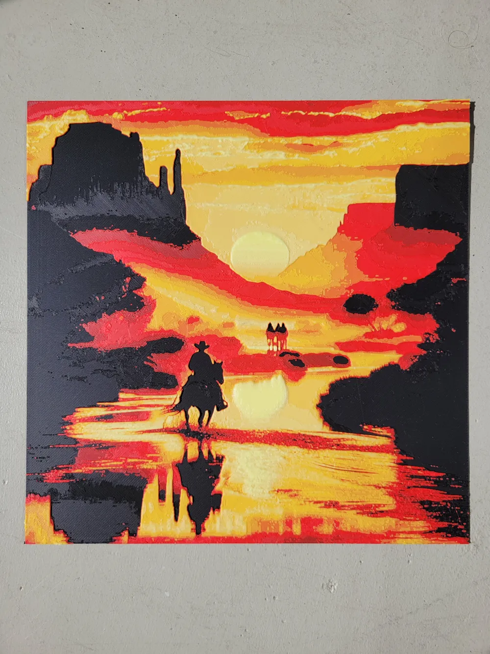 Sunset - Cowboy / Hueforge #2 Utah by H2Jack Concepts MakerWorld ...