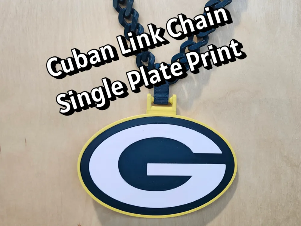 Green Bay Packers BIG pendant on Cuban link chain by Galaxy Forge 3D ...