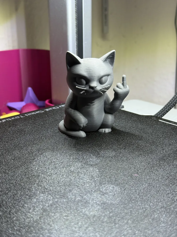 cat mit middle finger - Free 3D Print Model - MakerWorld