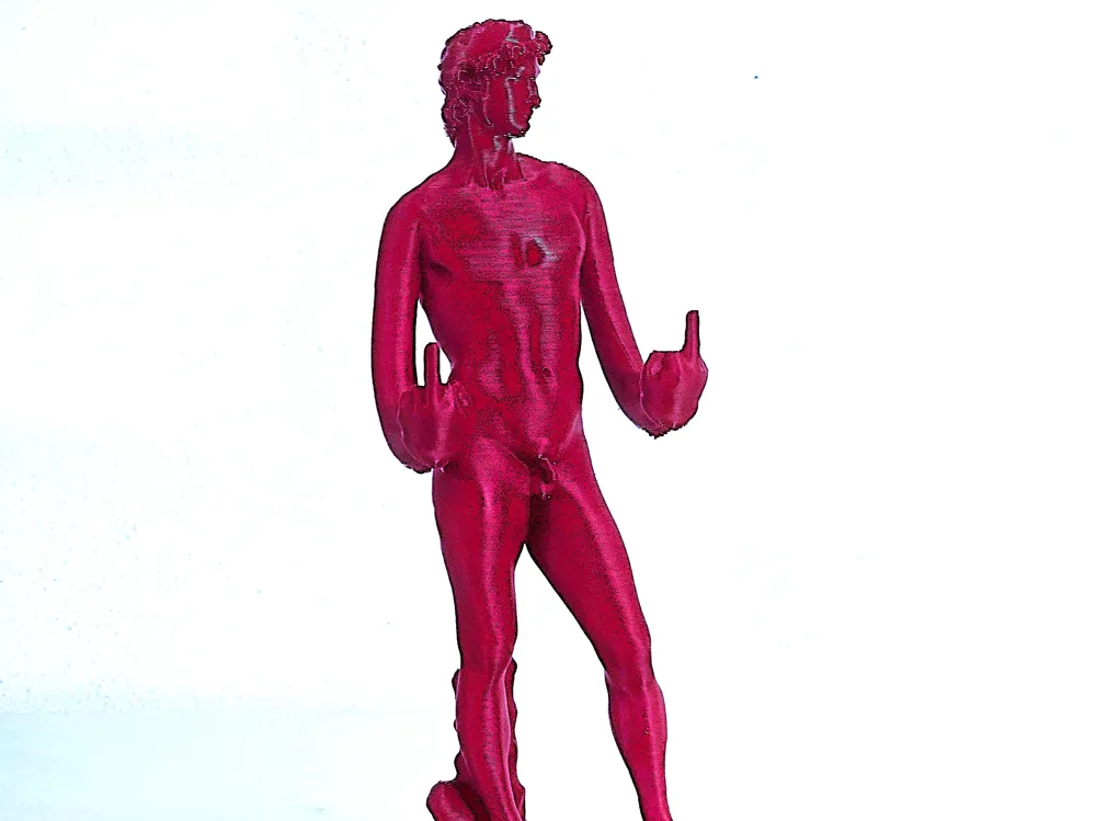 Michelangelo's David flipping / statue - holder - Free 3D Print Model ...