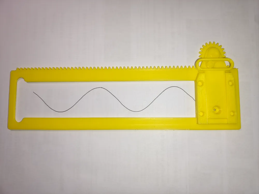 Sine Wave Demonstration Drawing Ruler - Free 3D Print Model - MakerWorld