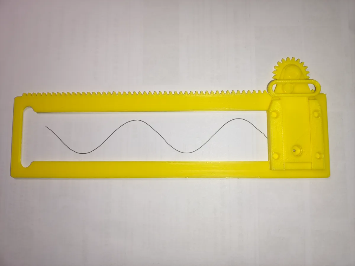 Sine Wave Demonstration Drawing Ruler - Free 3D Print Model - MakerWorld