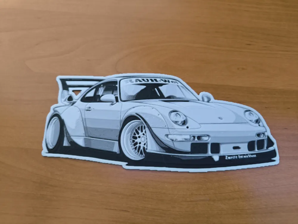 Porsche 933 RWB hueforge by HunterABCZ - MakerWorld