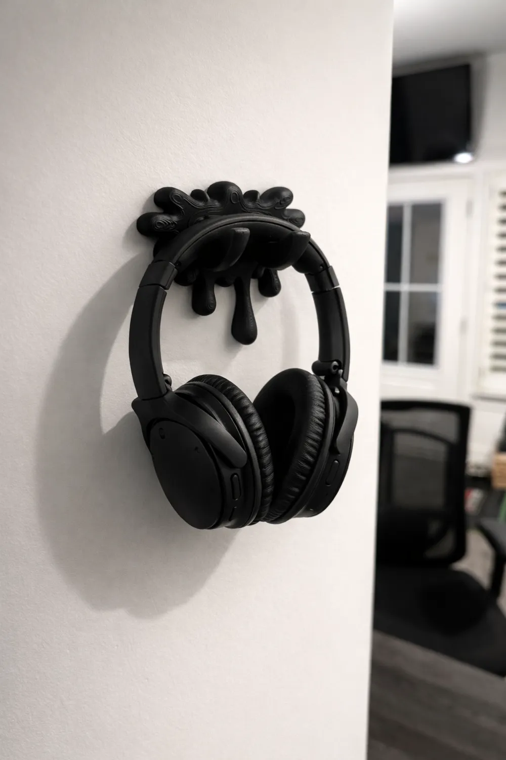 SplatDrip Headphone Hanger/ double wall hook - Free 3D Print Model ...