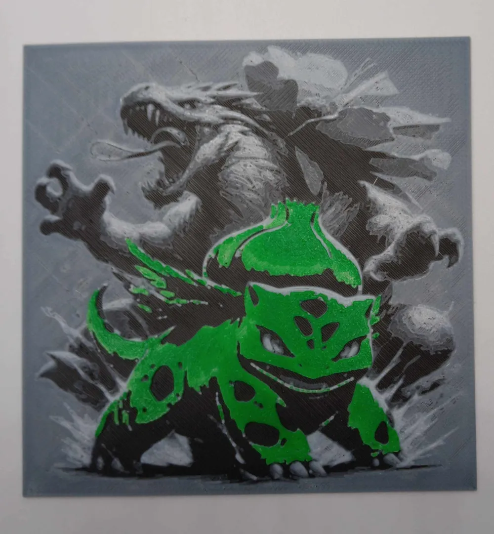 Bulbasaur Evolution Hueforge by LoFi Layers - MakerWorld