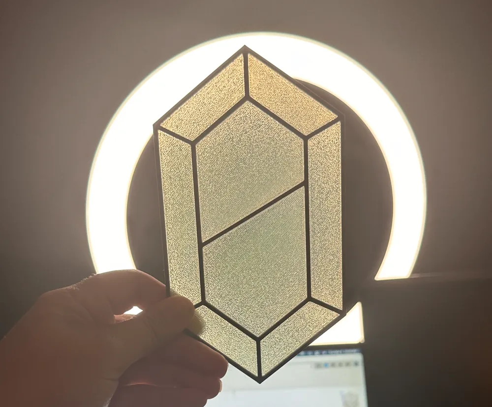 Zelda Rupee Stained Glass by Chipped Builds - MakerWorld