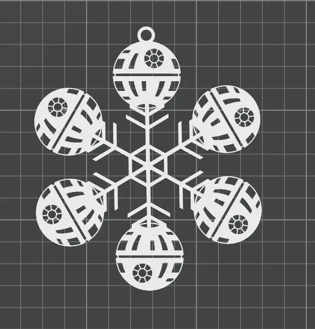 Death Star Snowflake Ornament - Free 3D Print Model - MakerWorld