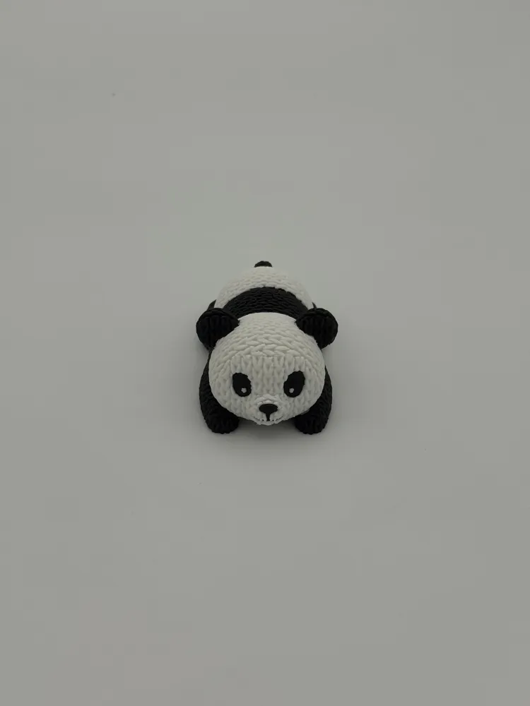 Cute Knitted lying panda bear - Free 3D Print Model - MakerWorld