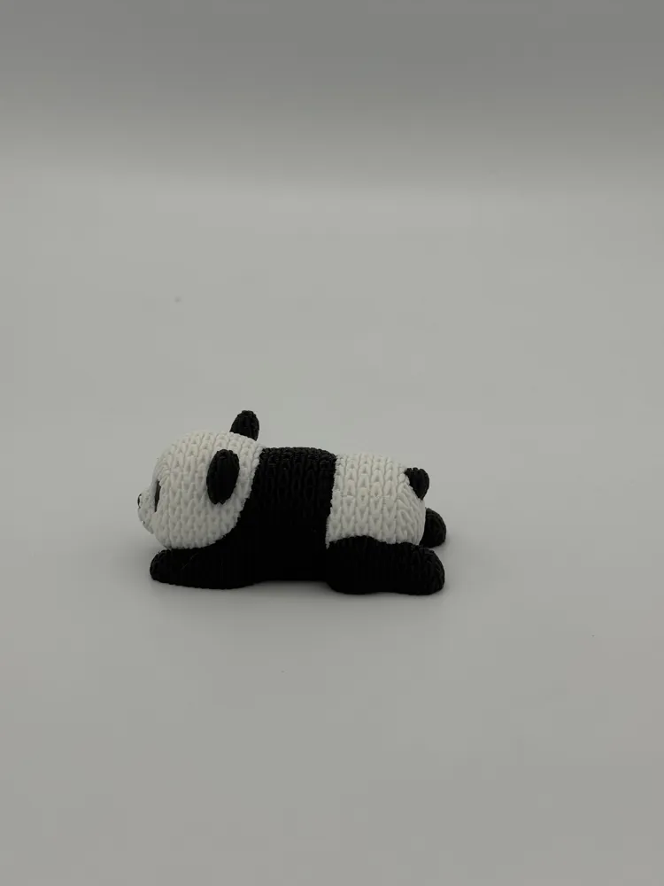 Cute Knitted lying panda bear - Free 3D Print Model - MakerWorld