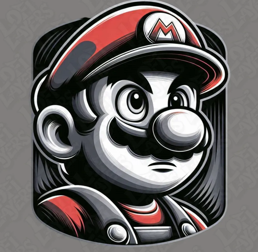 Mario Badge Hueforge by LoFi Layers - MakerWorld