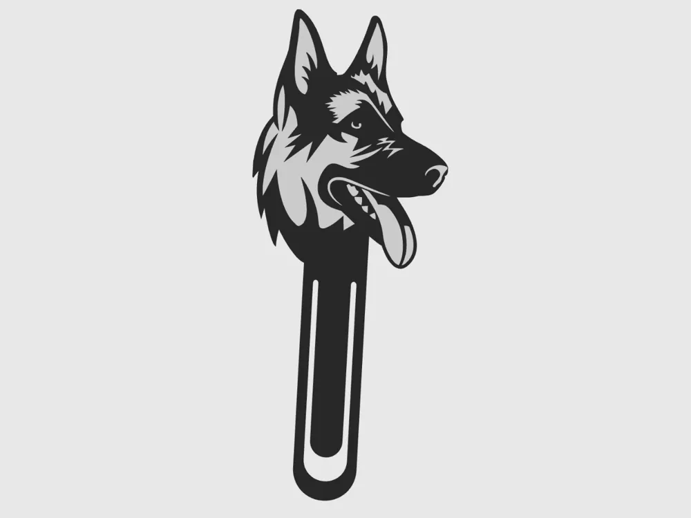 BookMark Dog German Shepherd Puppy Cute Kawaii by TeraBite - MakerWorld