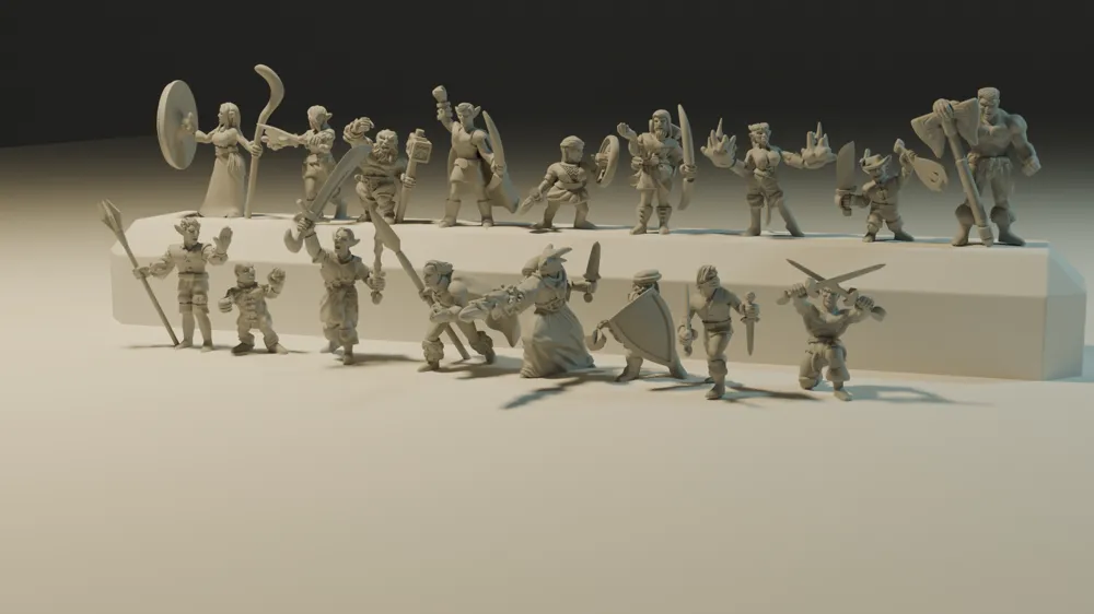 DnD Character Pack Volume 1 - Free 3D Print Model - MakerWorld