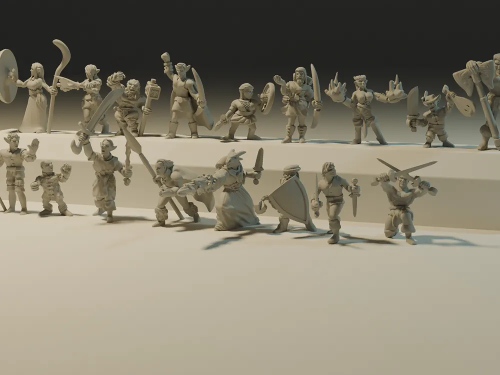 DnD Character Pack Volume 1 - Free 3D Print Model - MakerWorld