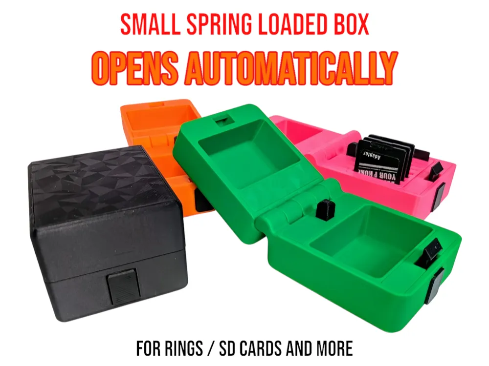 Spring loaded Box Container for Ring, SD Card, etc by Brez$$z ...