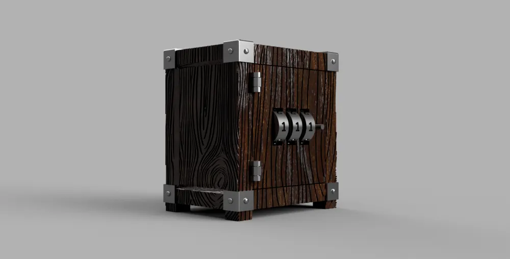 Safe with wood grain - Vault by Layer_Shift - MakerWorld