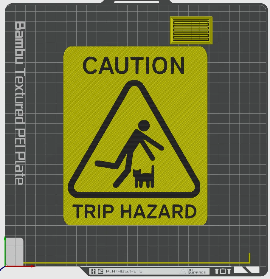 Cat hazard sign by dubmehard - MakerWorld
