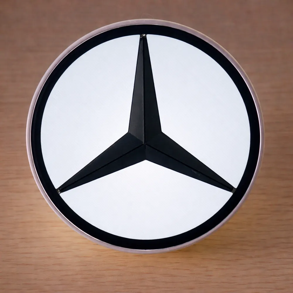 Modern 3D Printed Desk Lamp Mercedes logo symbol - Free 3D Print Model ...