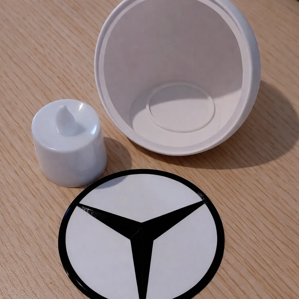 Modern 3D Printed Desk Lamp Mercedes logo symbol - Free 3D Print Model ...