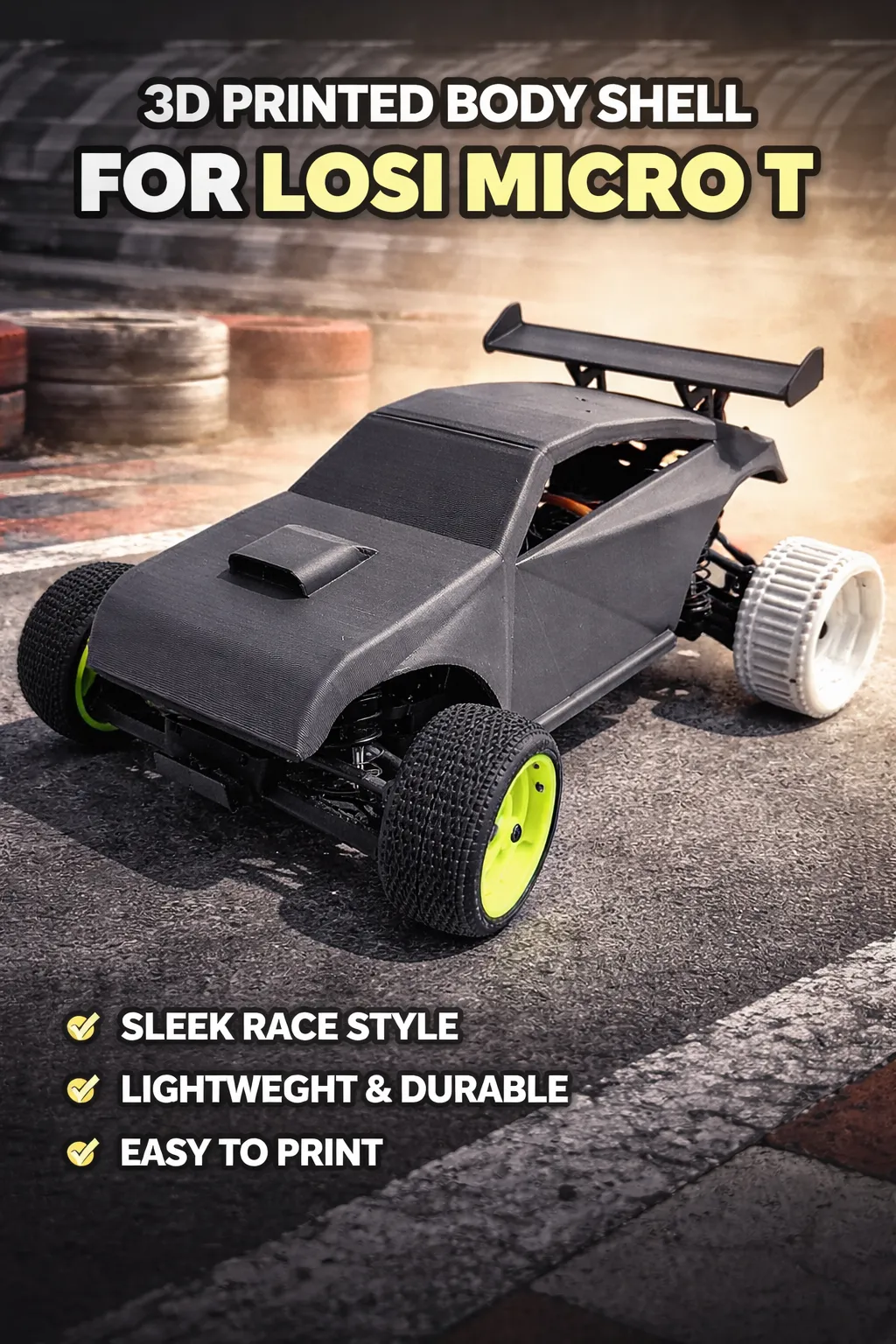 Carrosserie imprimée en 3D pour LOSI Micro-T - Modèle d'Impression 3D ...