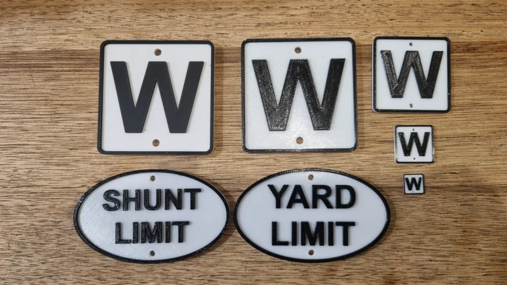 Model Train Layout - Track Signs by LMA Prints - MakerWorld