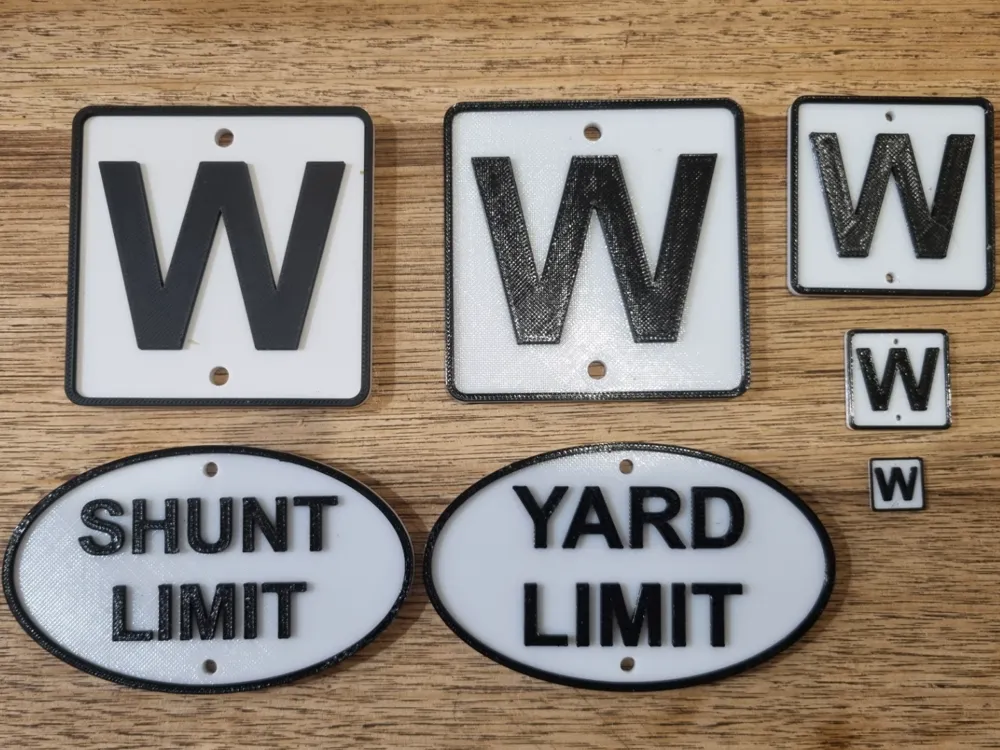Model Train Layout - Track Signs by LMA Prints - MakerWorld
