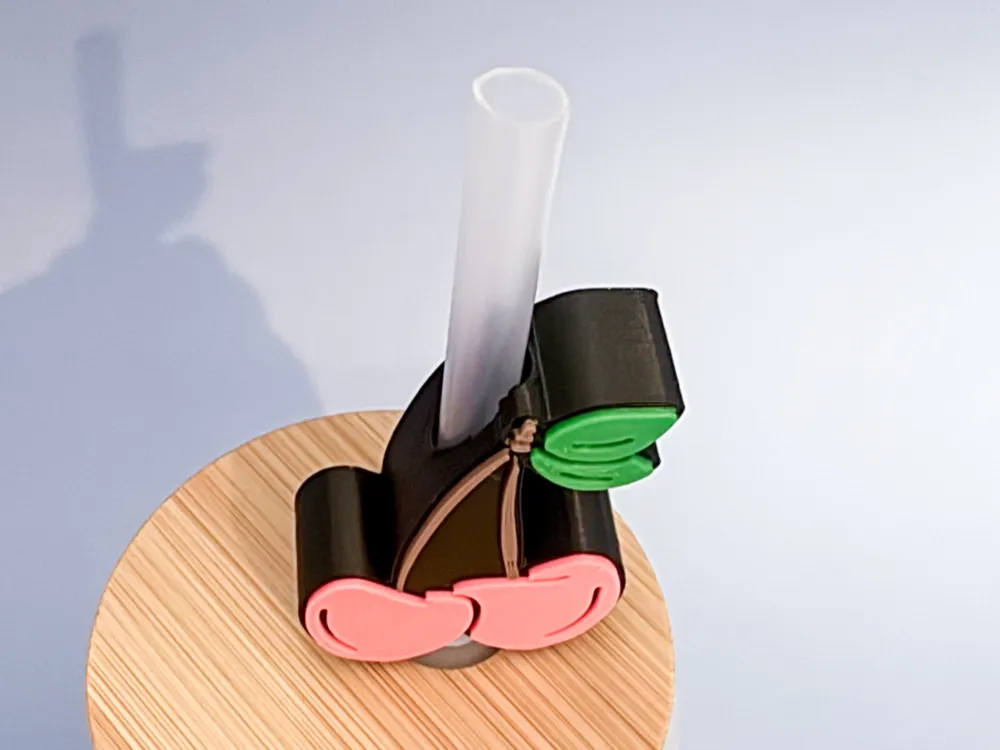 Cherry Straw Topper - Free 3D Print Model - MakerWorld
